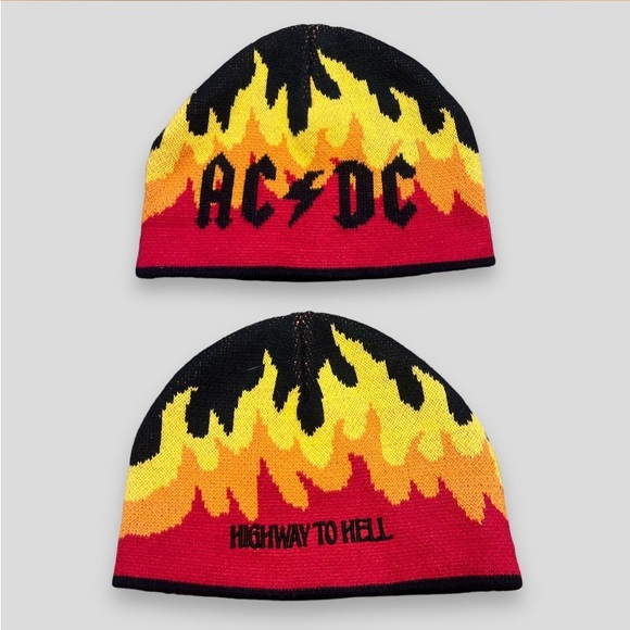 Accessories | Acdc Highway To Hell Flames Beanie Rare | Poshmark